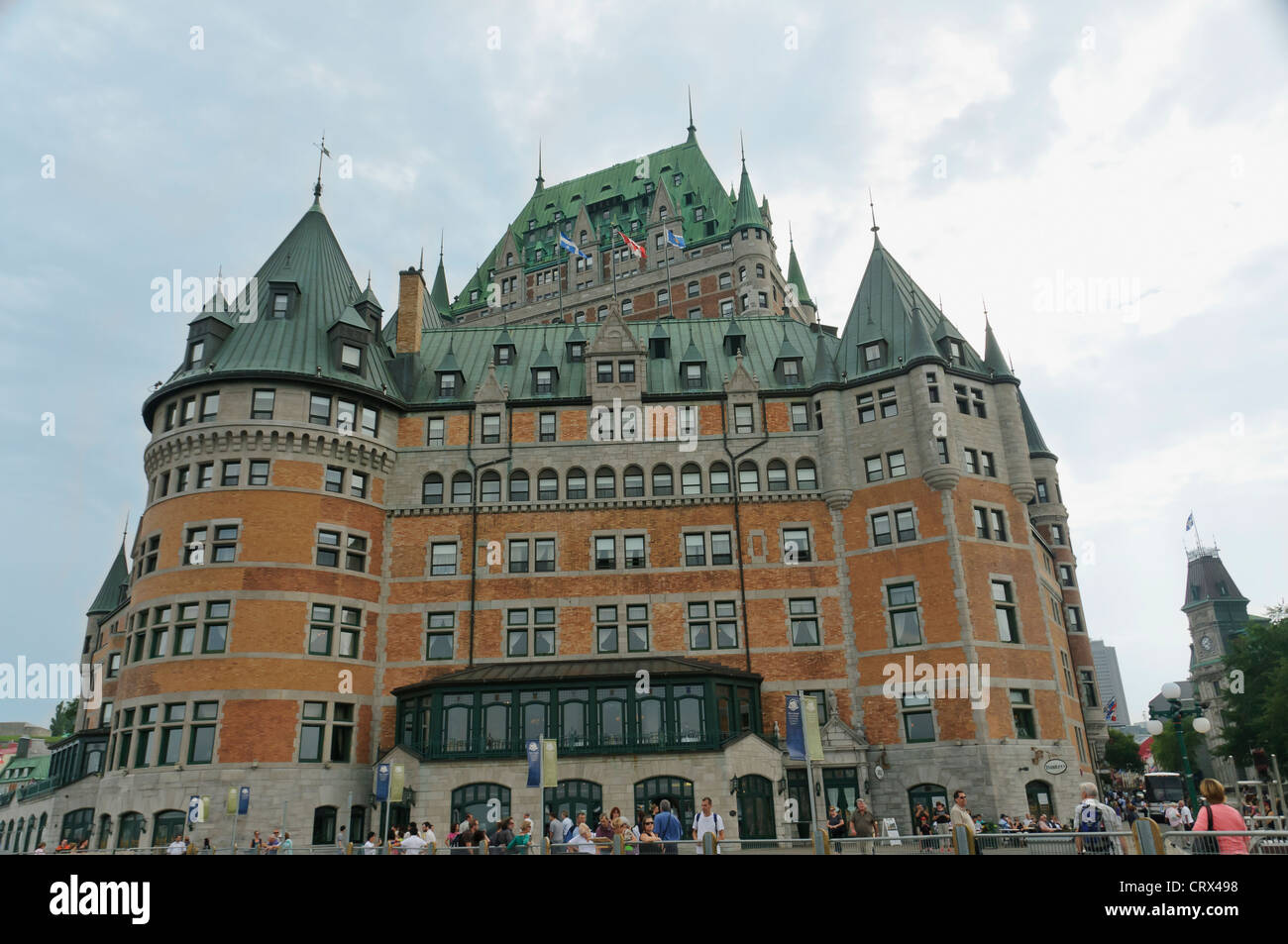tourists in front of Frontenac castle celebrating the 400th anniversary ...