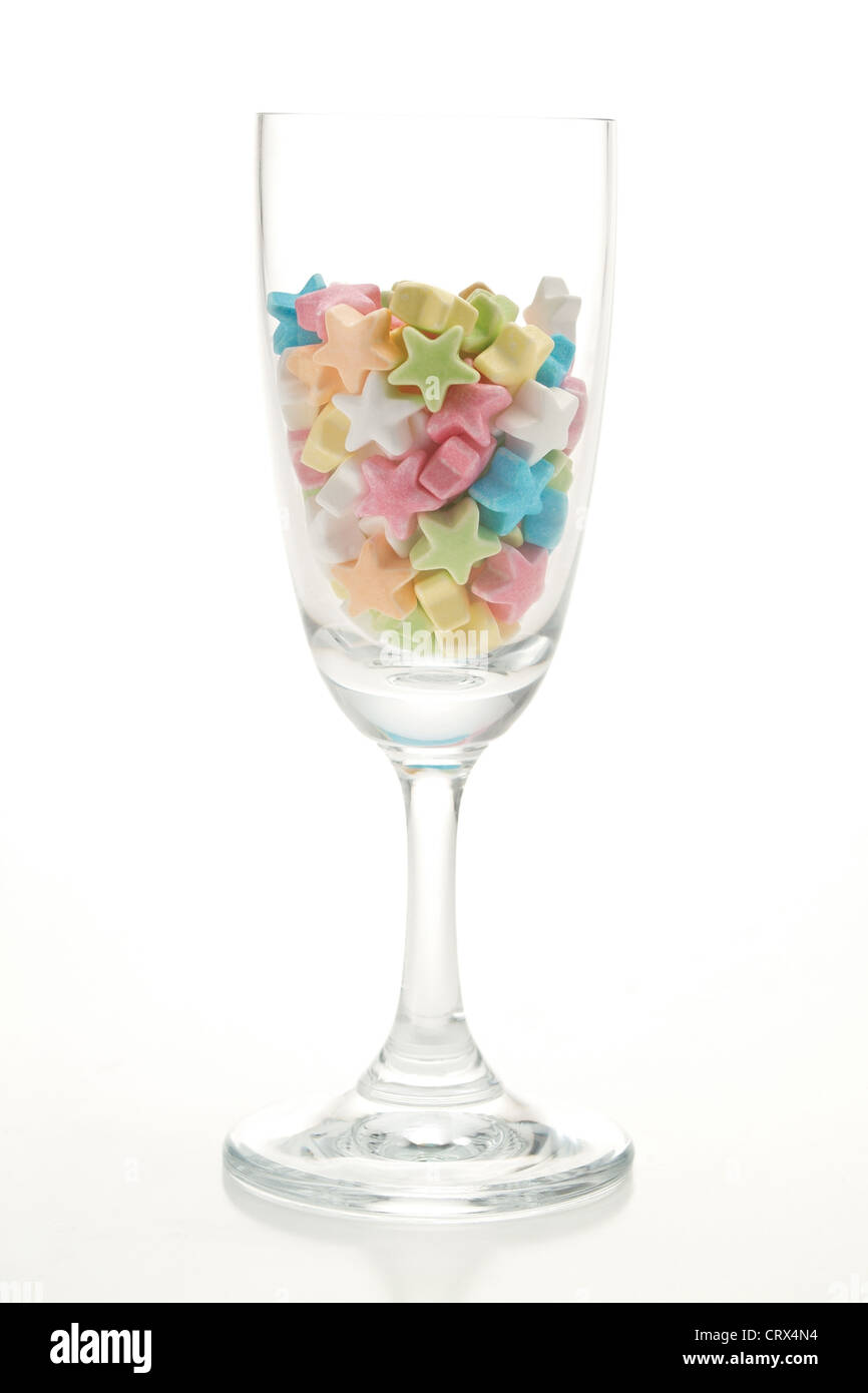 star candy in glass, popular children's snacks Stock Photo - Alamy