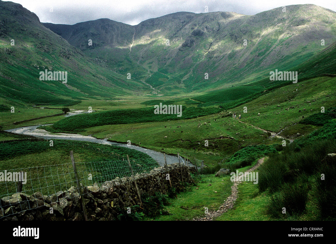 The path along Mosedale valley from Wasdale Head towards Pillar in the ...