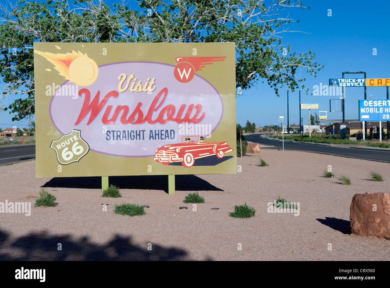 Visit Winslow sign Arizona USA Stock Photo - Alamy Visit Winslow sign Arizona USA Stock Photo - Alamy