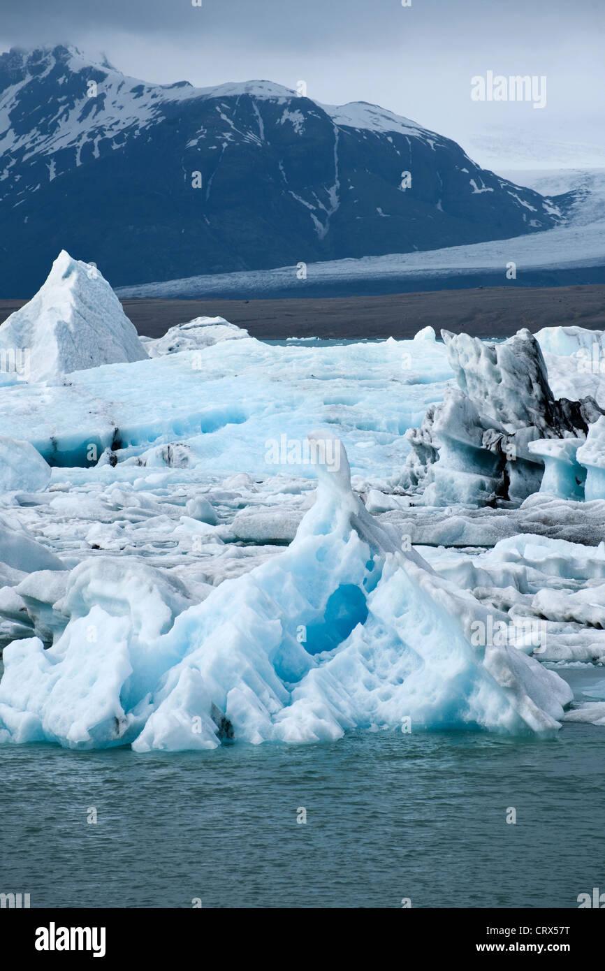 Iceberg scenery of the Joekulsarlon glacial lake, Iceland, Europe Stock ...