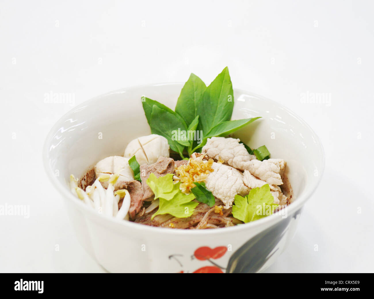 lek nam tok, pork noodle thai food Stock Photo - Alamy