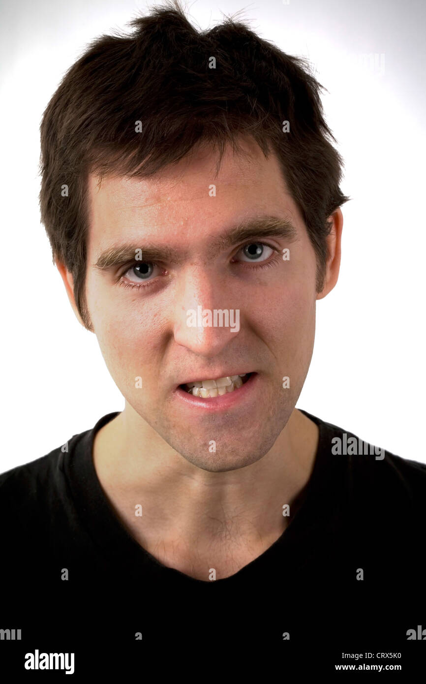 An angry young man Stock Photo - Alamy