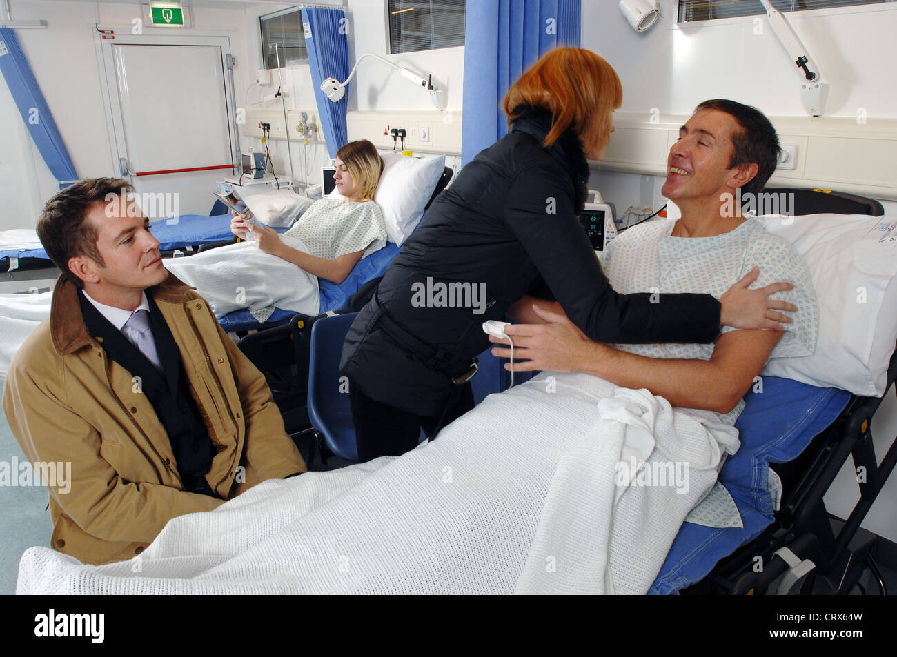 Family Visit Hospital Bed