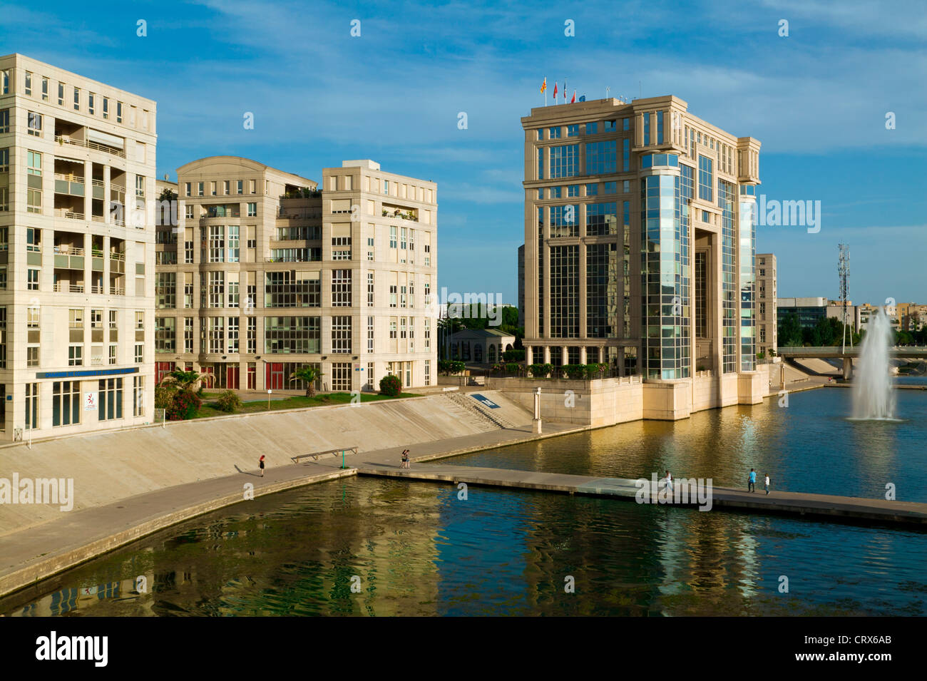 The Lez River And House Of Region, Montpellier,; France Stock Photo - Alamy