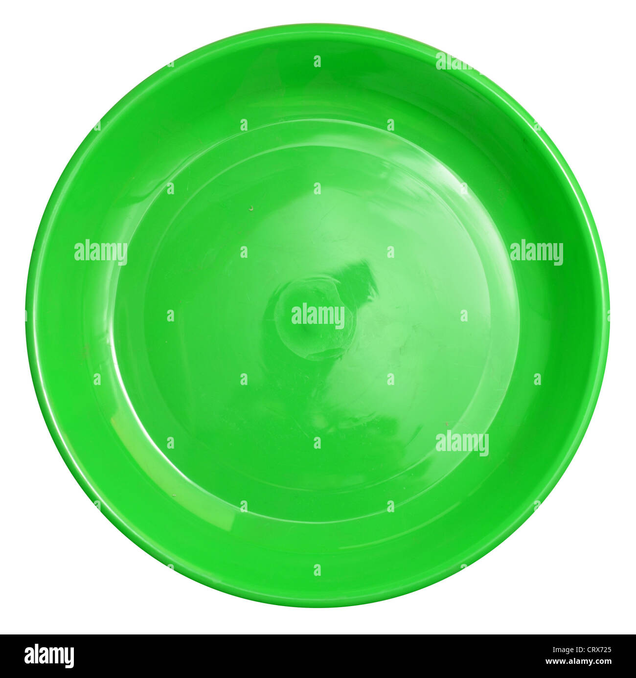 green plate isolated on white Stock Photo - Alamy