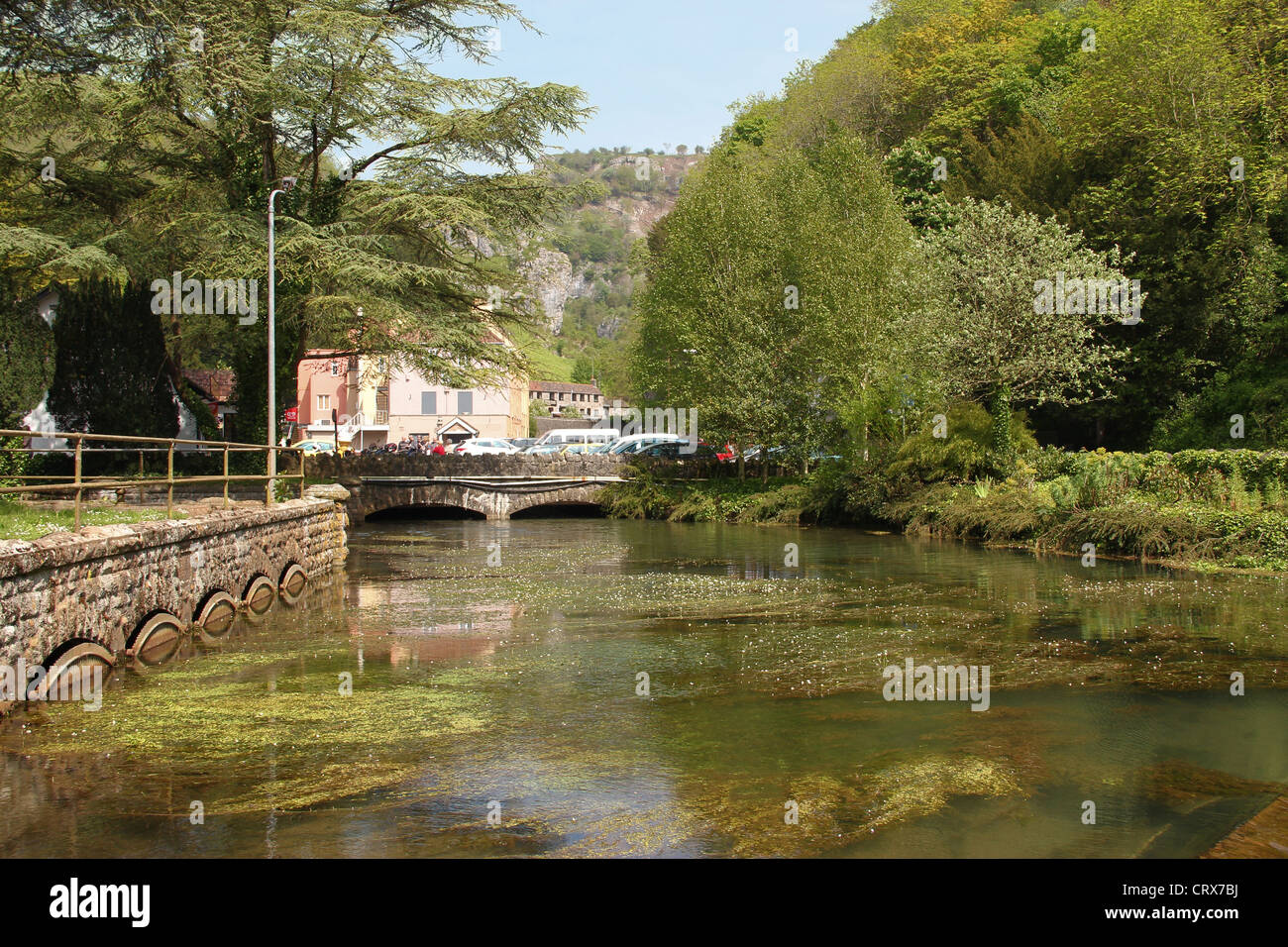 Cheddar Yeo River at Cheddar in Somerset Stock Photo - Alamy