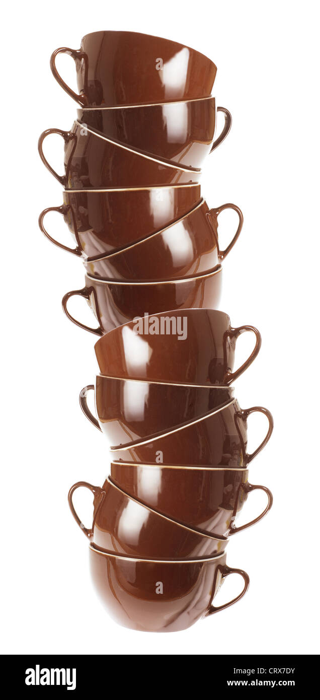 Stack of Teacups Stock Photo - Alamy