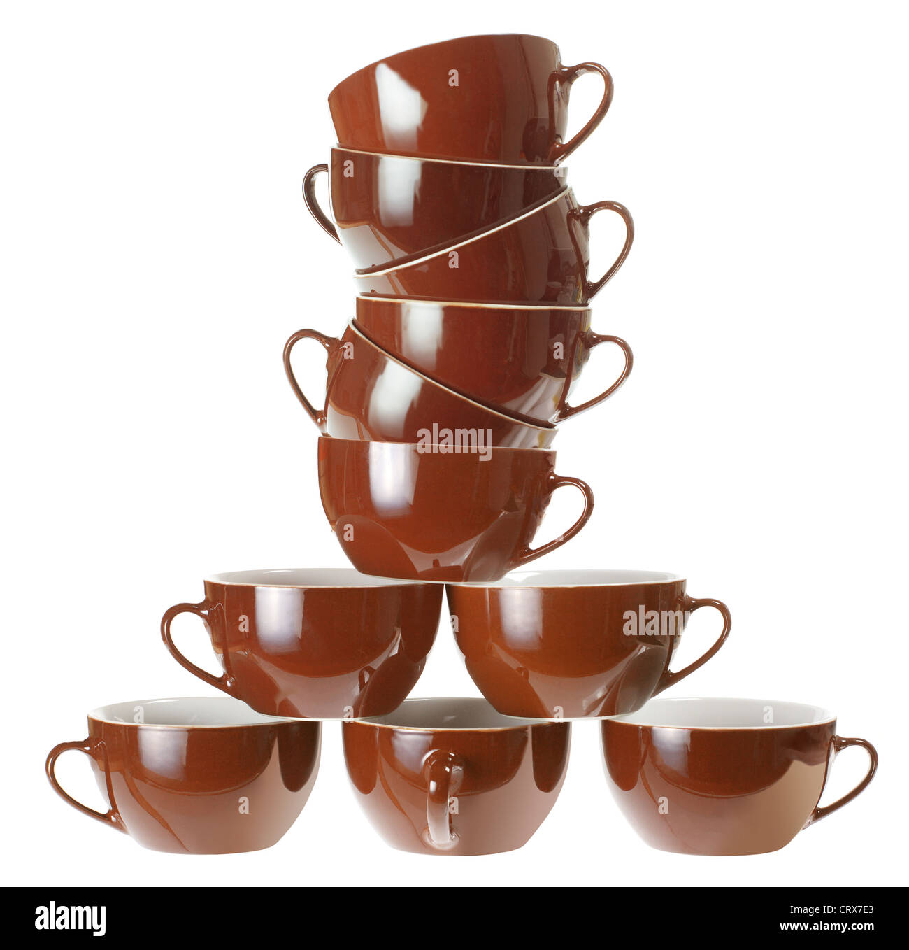 Stack of Teacups Stock Photo - Alamy