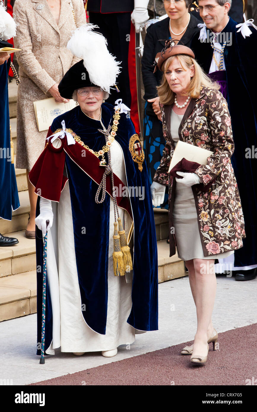 Lady Soames at Garter Day ceremony Windsor Castle 18 June 2012. PER0207 ...