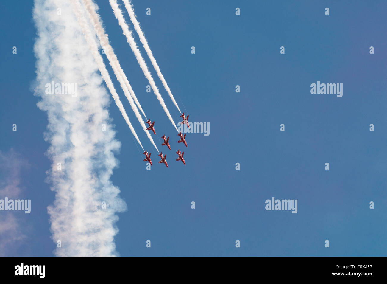 Red Arrows aerobatics display at the Goodwood Festival of Speed 2012 ...