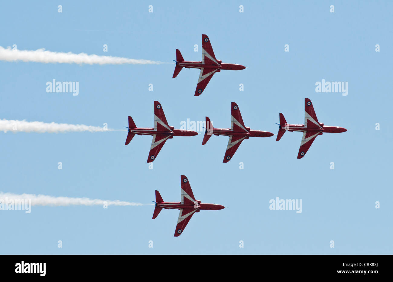 Red Arrows aerobatics display at the Goodwood Festival of Speed 2012 ...