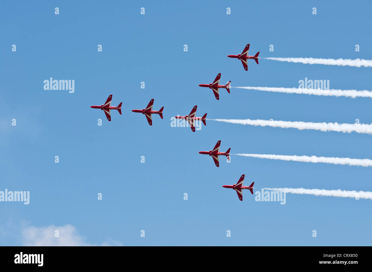 Red Arrows aerobatics display at the Goodwood Festival of Speed 2012 ...
