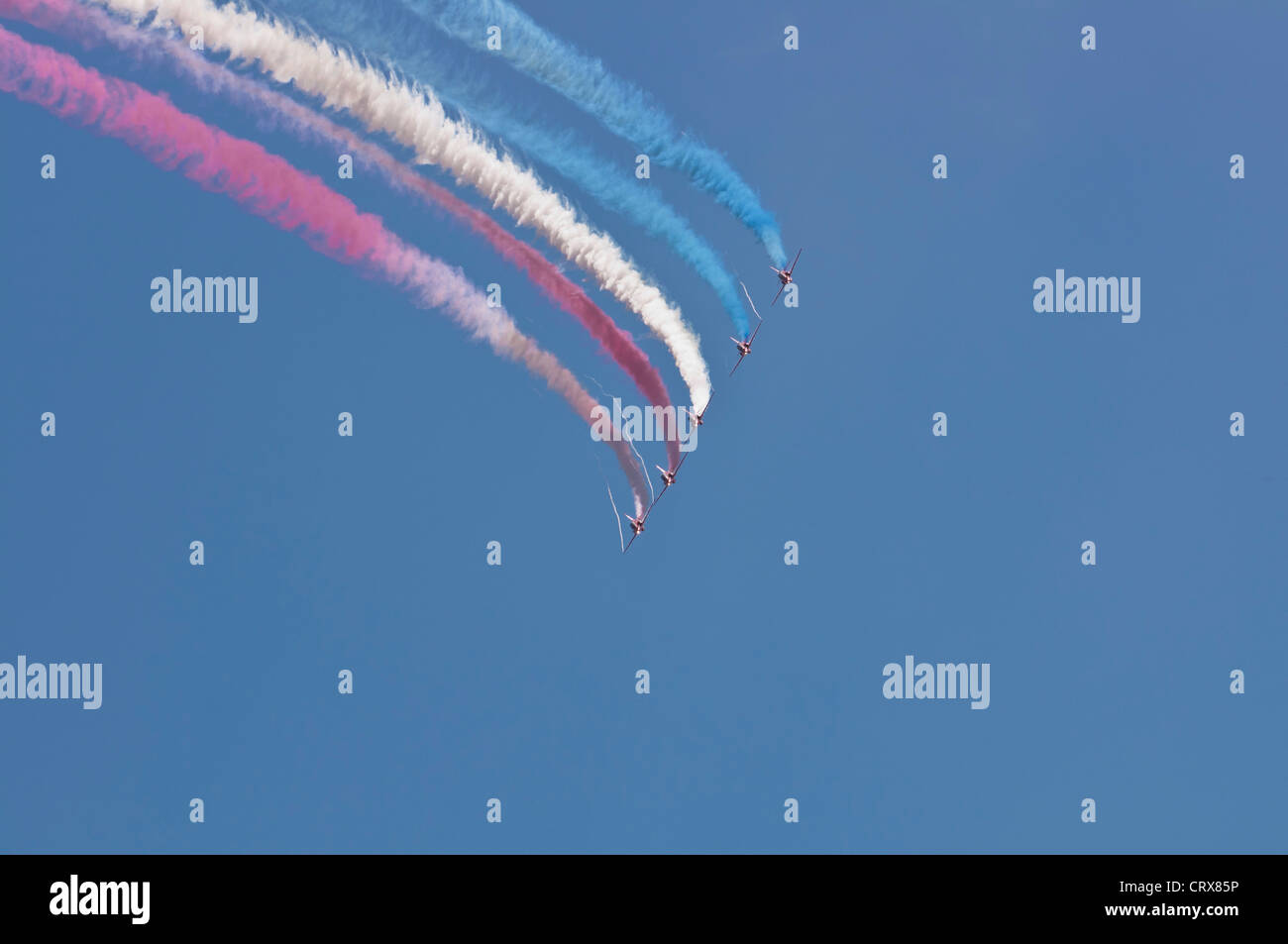 Red Arrows aerobatics display at the Goodwood Festival of Speed 2012 ...