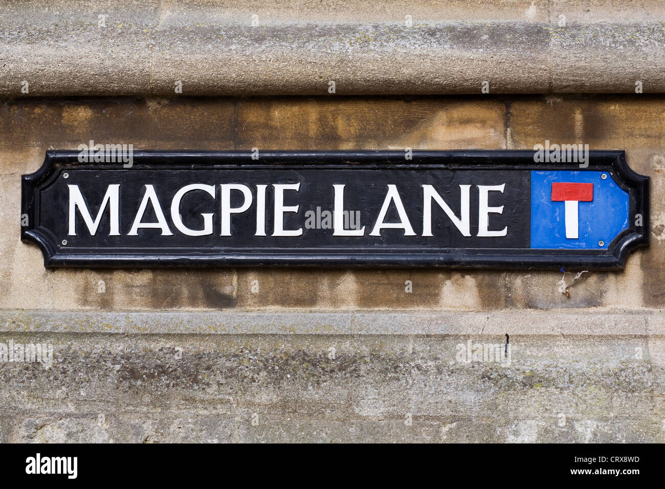 Sign for Magpie Lane in Oxford Stock Photo - Alamy
