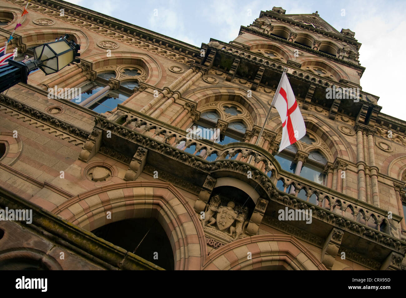 Chester Town Hall with St George's Flag Stock Photo - Alamy