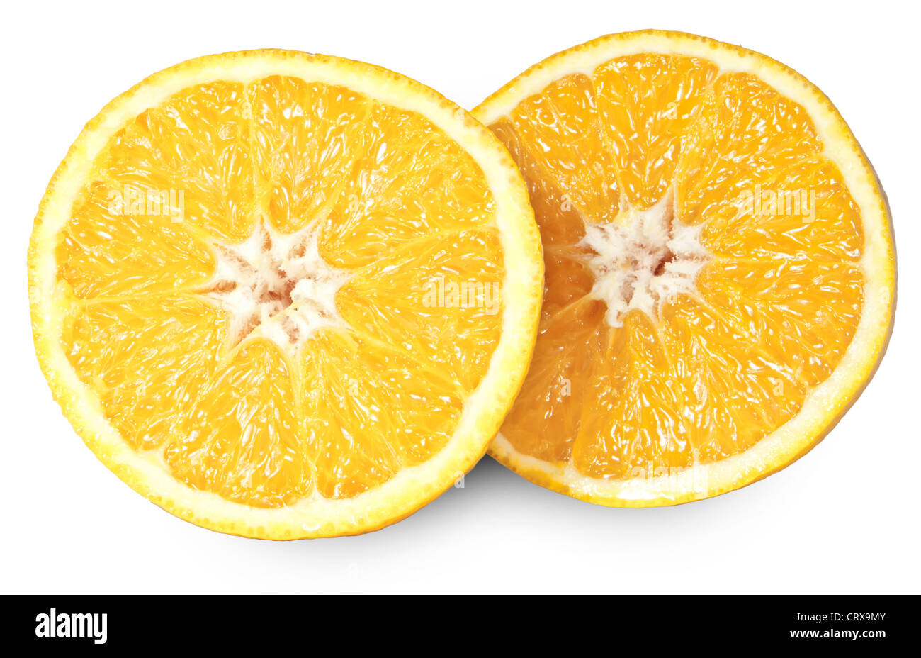 Halved Orange isolated on white Stock Photo - Alamy