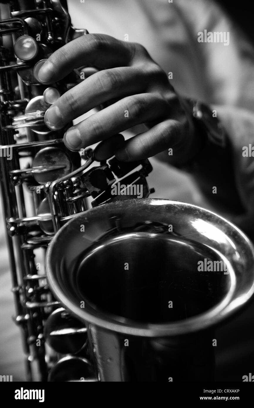 Saxophone Hands High Resolution Stock Photography and Images - Alamy