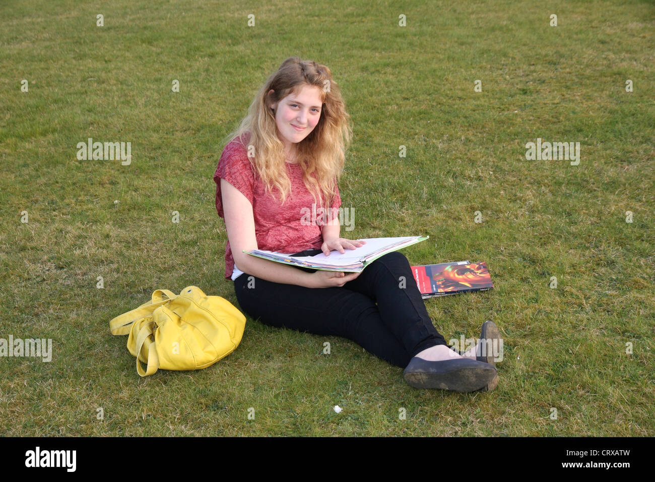 A student studying in the sun Stock Photo - Alamy