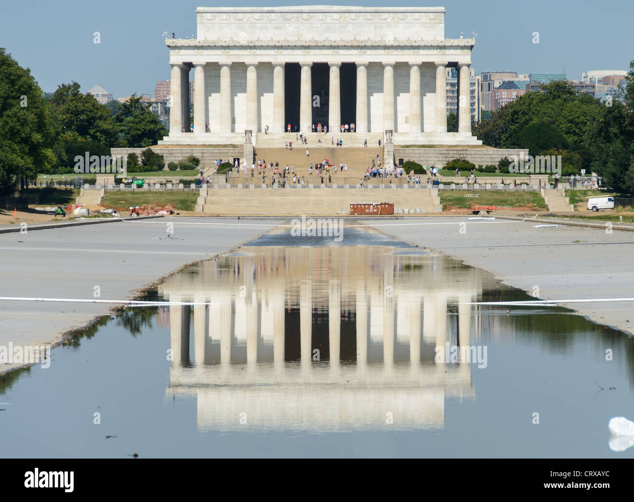 WASHINGTON DC, USA - Reflecting Pool Renovation Reflection. Status of ...