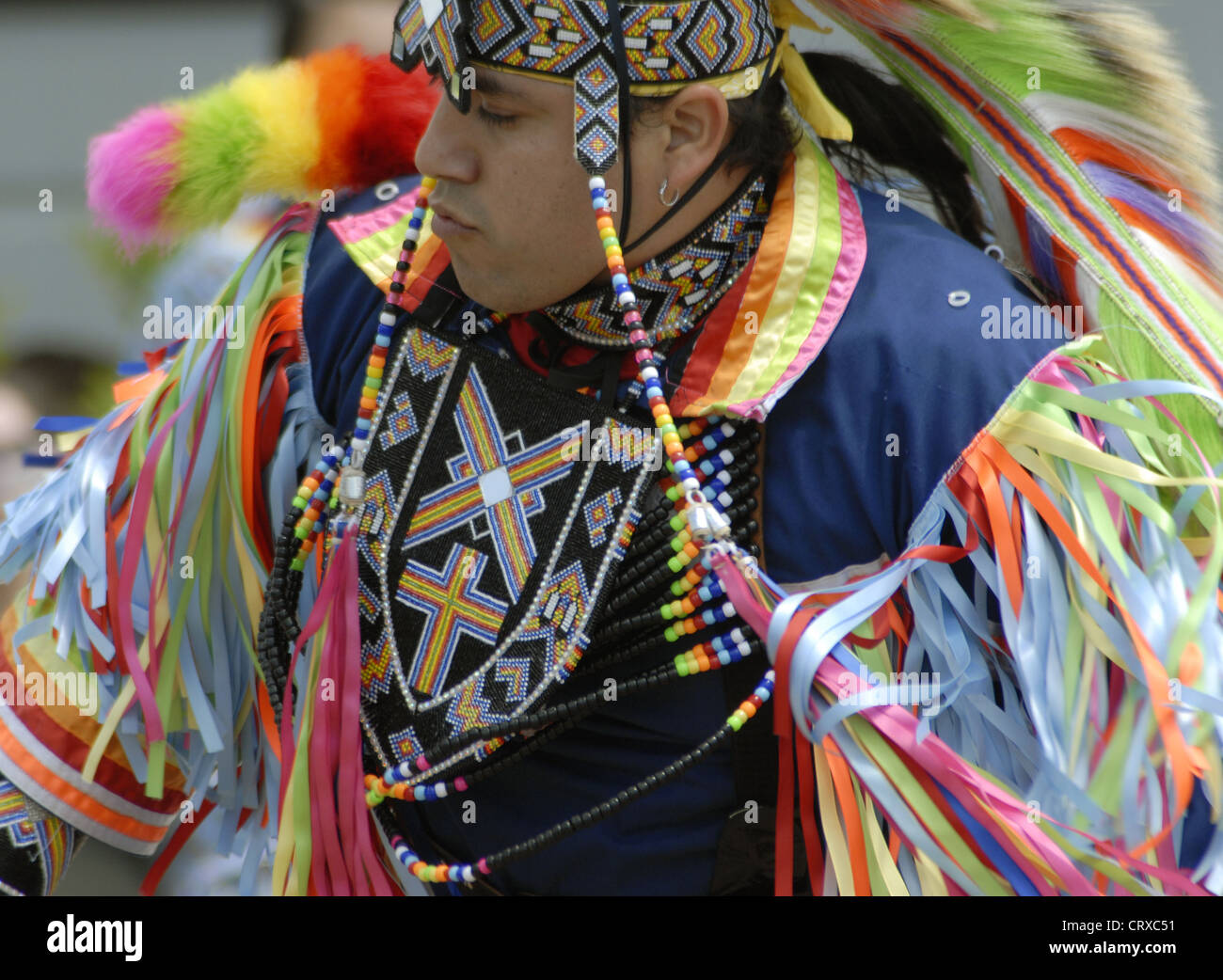 Dancers at the National Aboriginal Day celebrations, Millbrook, Nova ...
