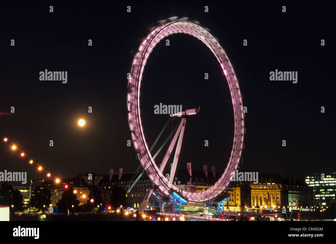 London Eye at night, London, UK Stock Photo - Alamy