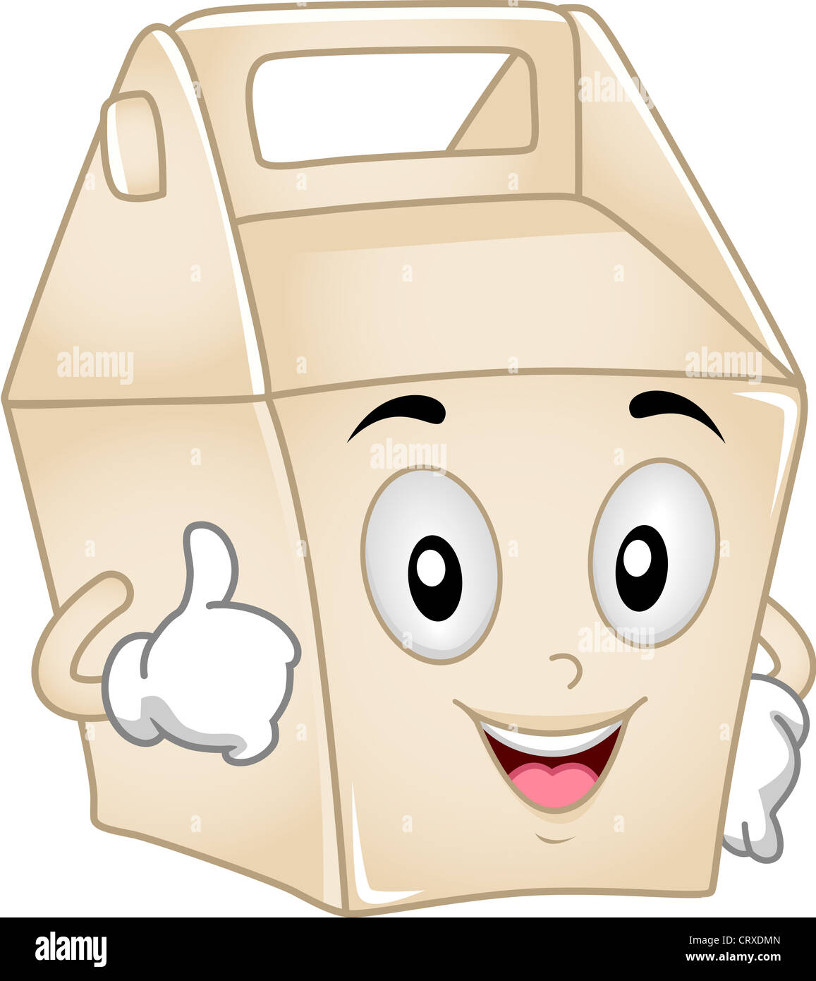 Mascot Illustration Featuring a Takeout Box Stock Photo - Alamy