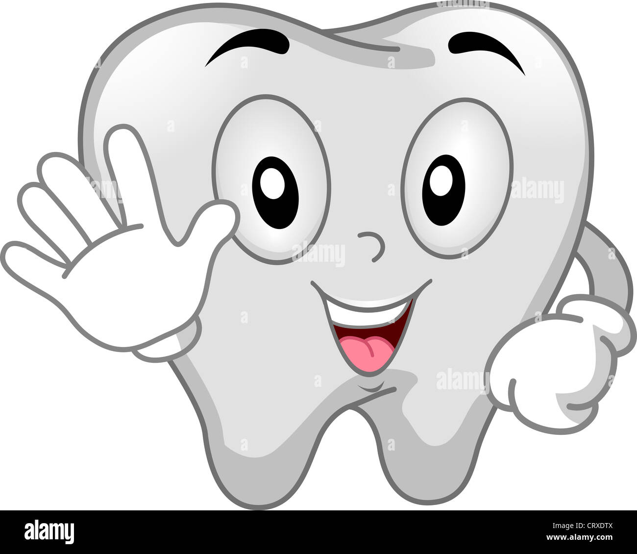 Mascot Illustration Featuring a Tooth Using the Stop Signal Stock Photo ...