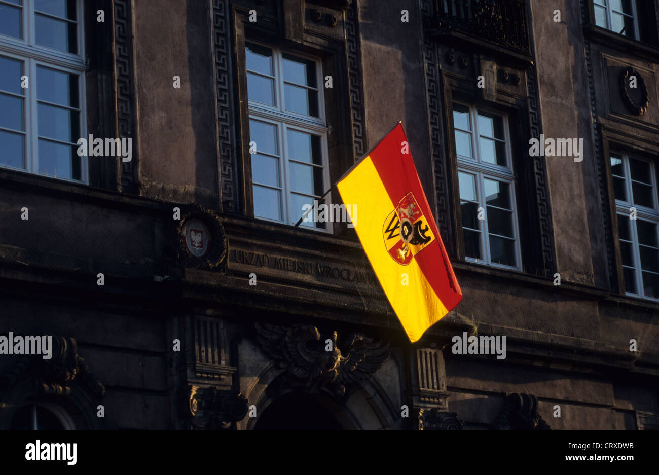 The city of Wroclaw flag and emblem, Wroclaw, Poland Stock Photo - Alamy