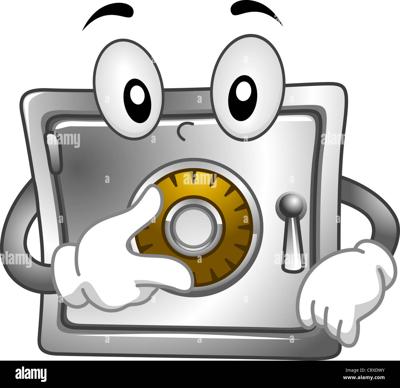 Mascot Illustration Featuring a Vault Stock Photo - Alamy