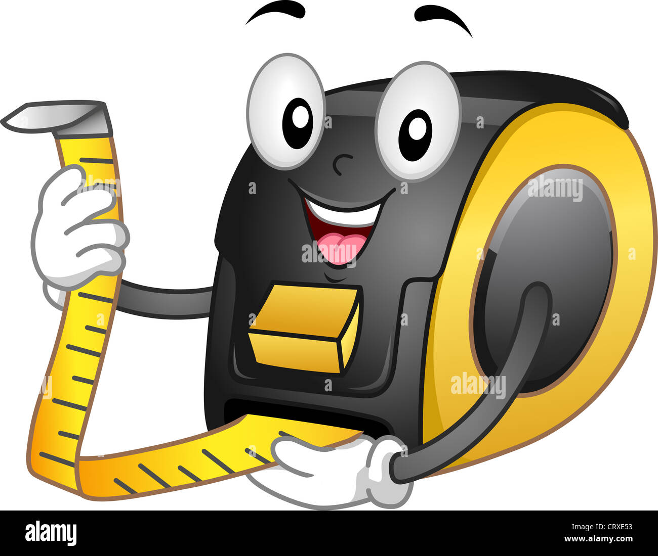Mascot Illustration Featuring a Tape Meter Stock Photo - Alamy