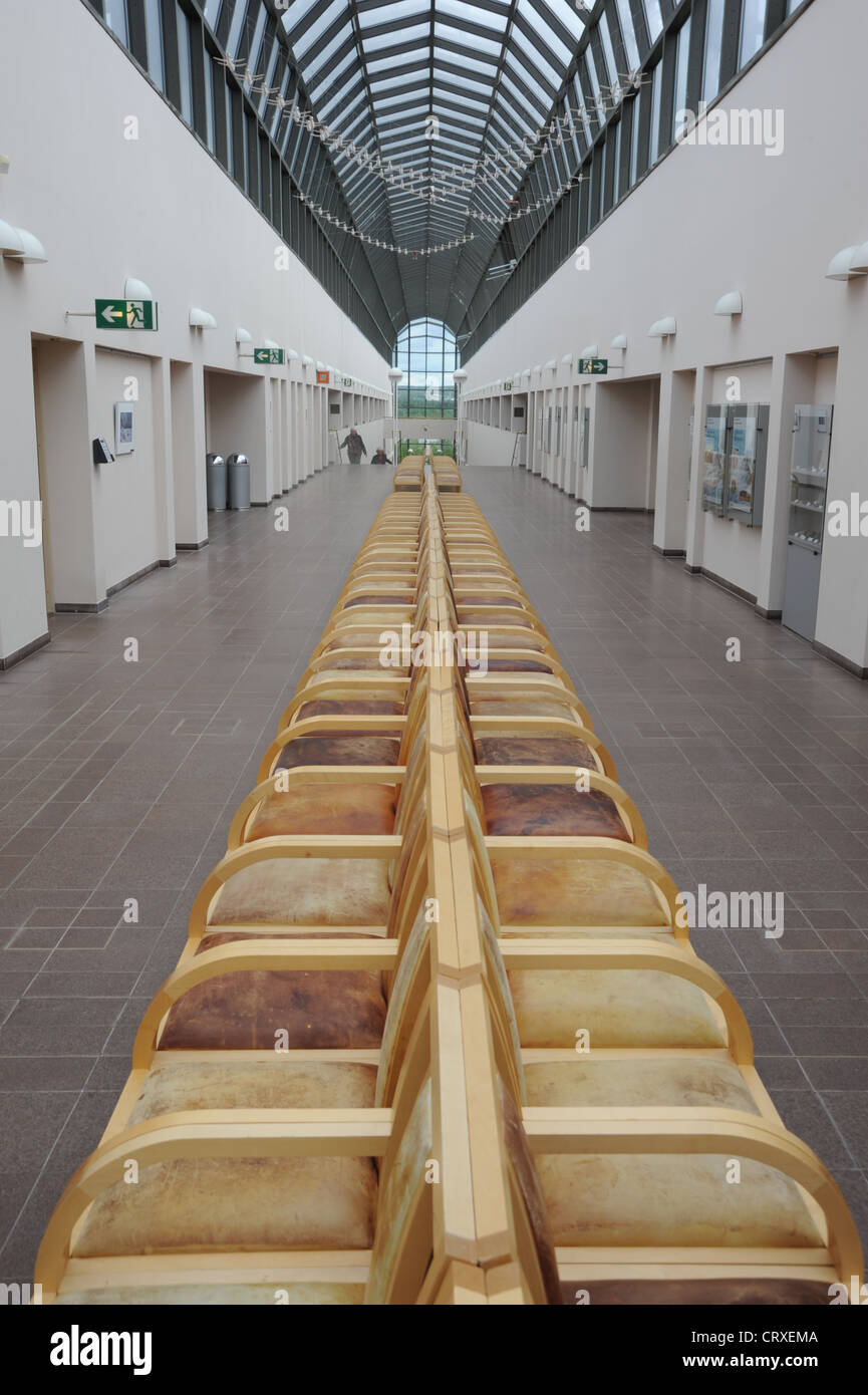 Looking down the central corridor of the Arktikum Museum, Finland Stock ...