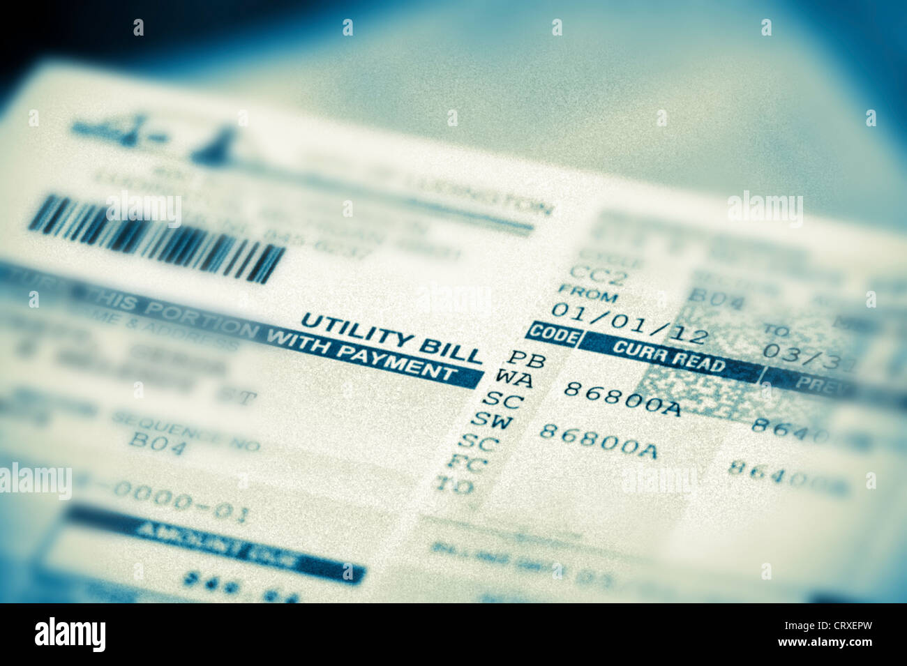 Utility bill hi-res stock photography and images - Alamy