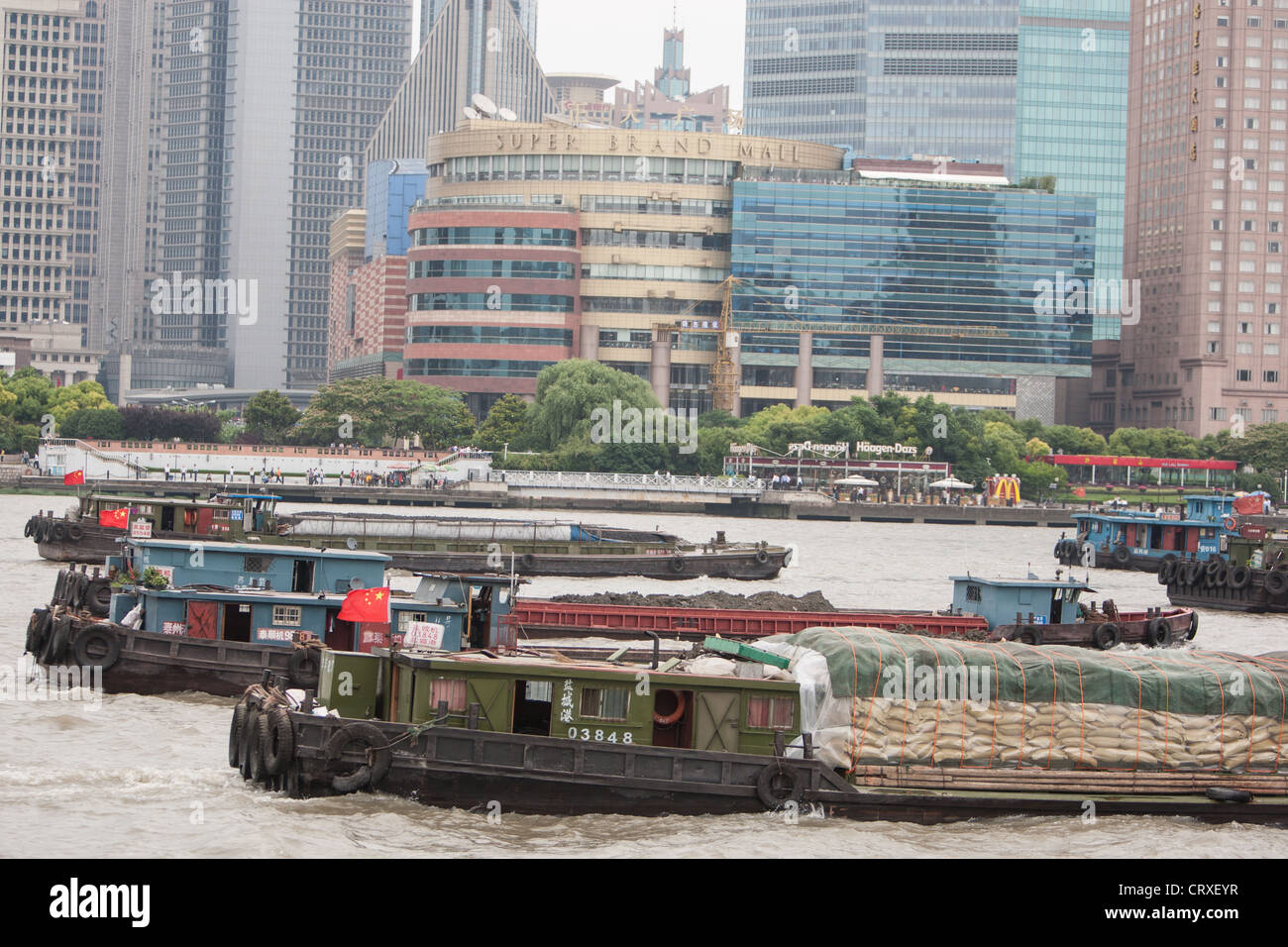 the Bund and the Huangpu River, in Shanghai, China Stock Photo - Alamy