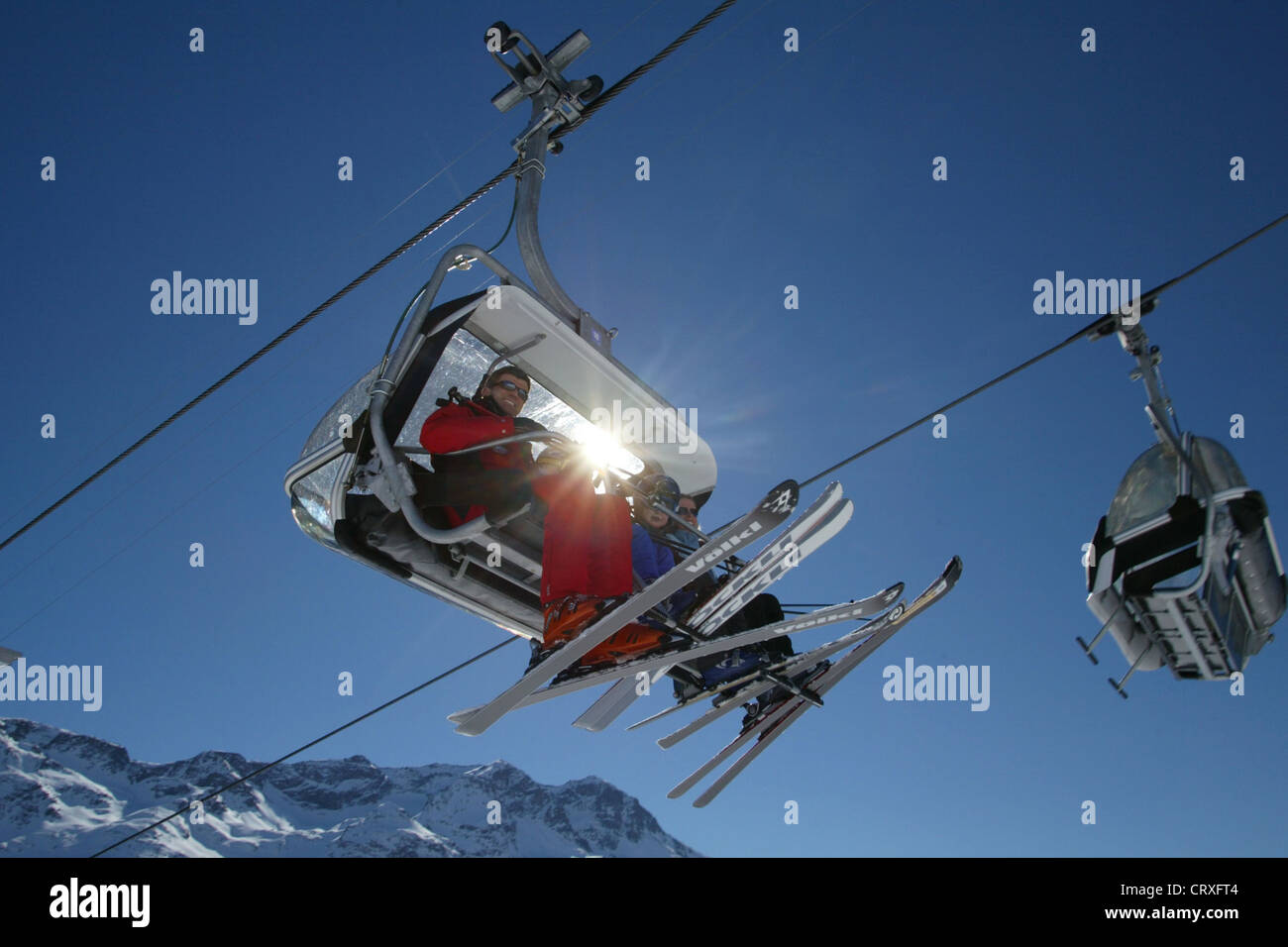 St moritz skiing lift hi-res stock photography and images - Alamy