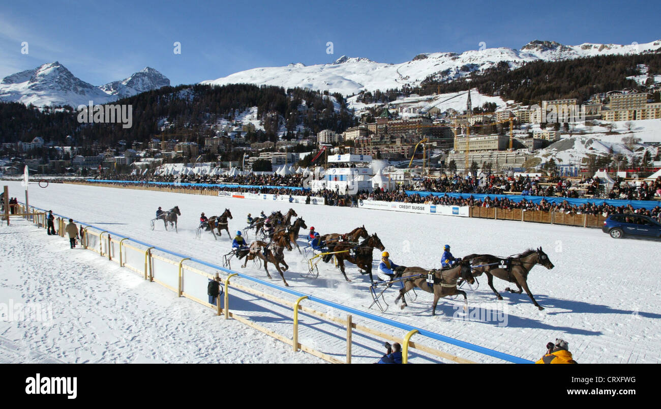 Horse carriage st moritz switzerland hi-res stock photography and ...