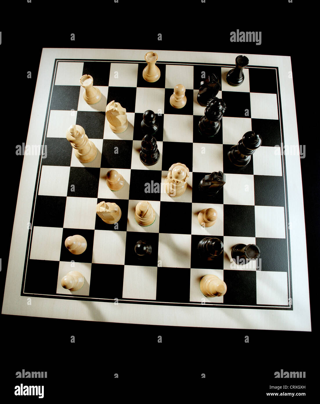 Top view of a chess game Stock Photo - Alamy