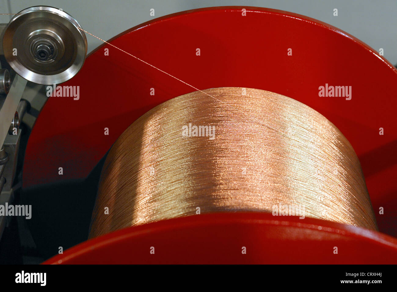 Copper wire processing, WIRE TUBE Fair Stock Photo - Alamy