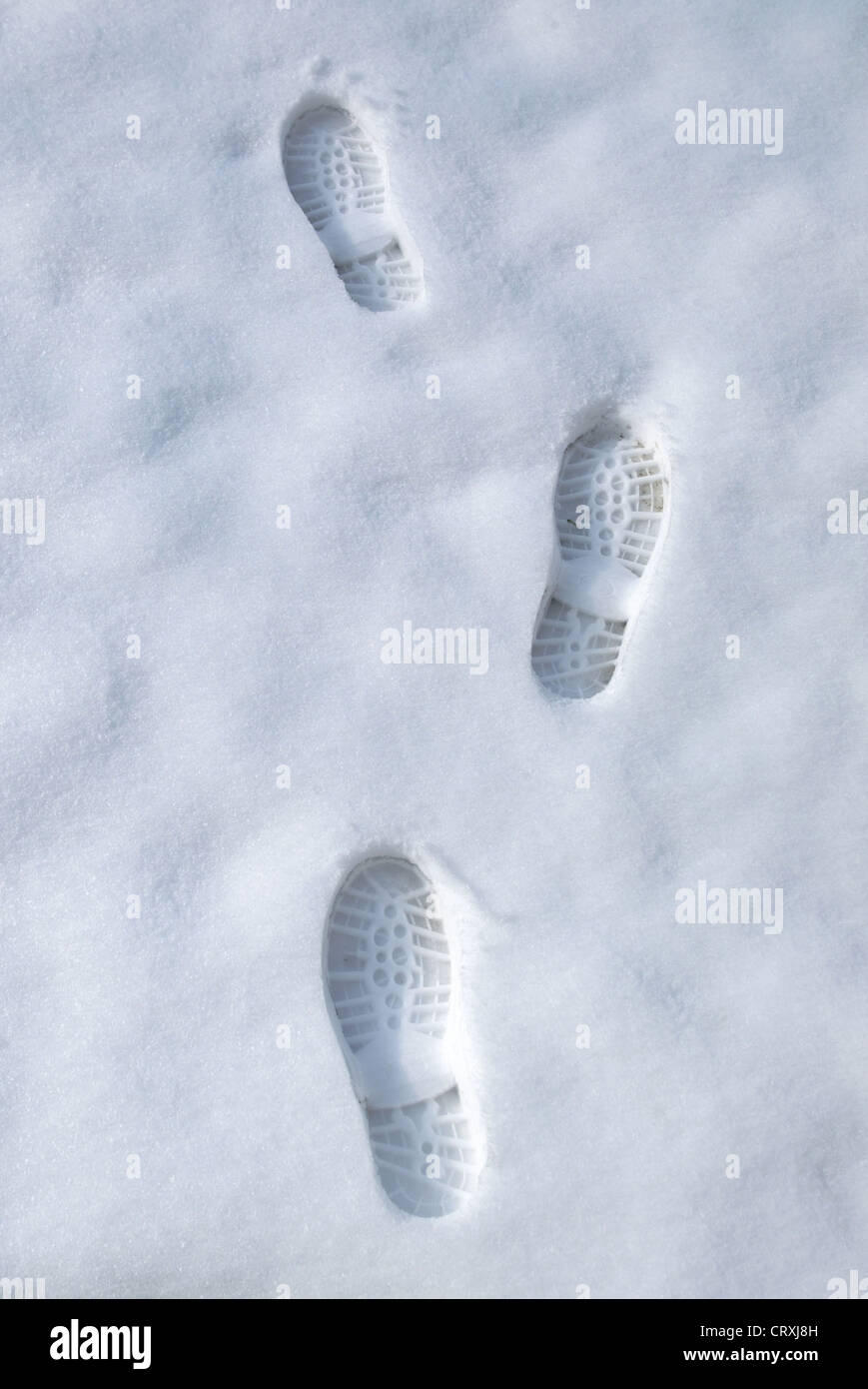 Tracks in the snow Stock Photo - Alamy