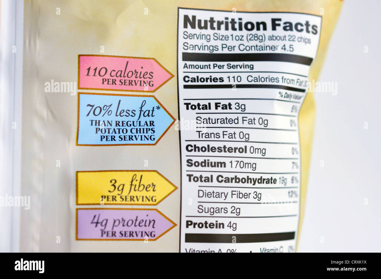 Nutrition facts label fiber hi-res stock photography and images - Alamy
