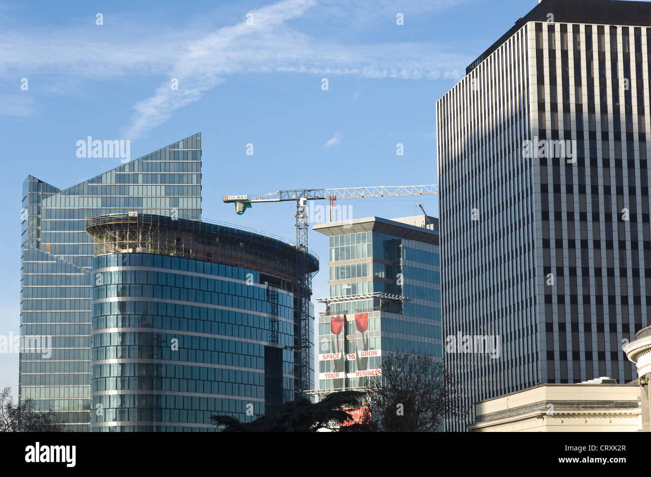 Modern high rise buildings in Brussels Stock Photo - Alamy