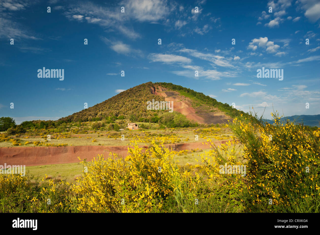 Croscat Volcano in the Garrotxa Volcanic Zone, Catalonia, Spain Stock ...