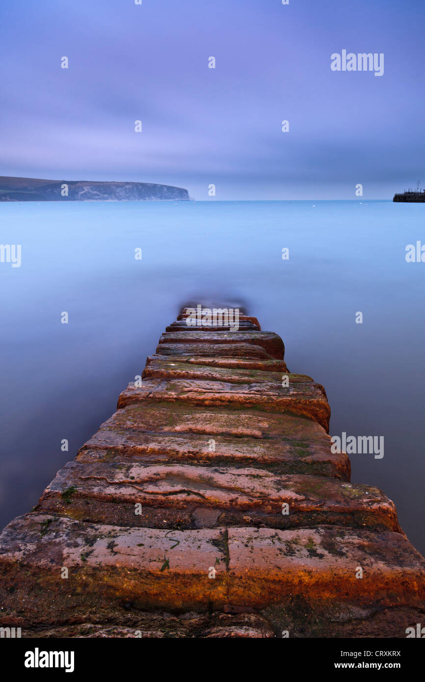 Slipway at Swanage, Dorset, UK, at dusk Stock Photo - Alamy
