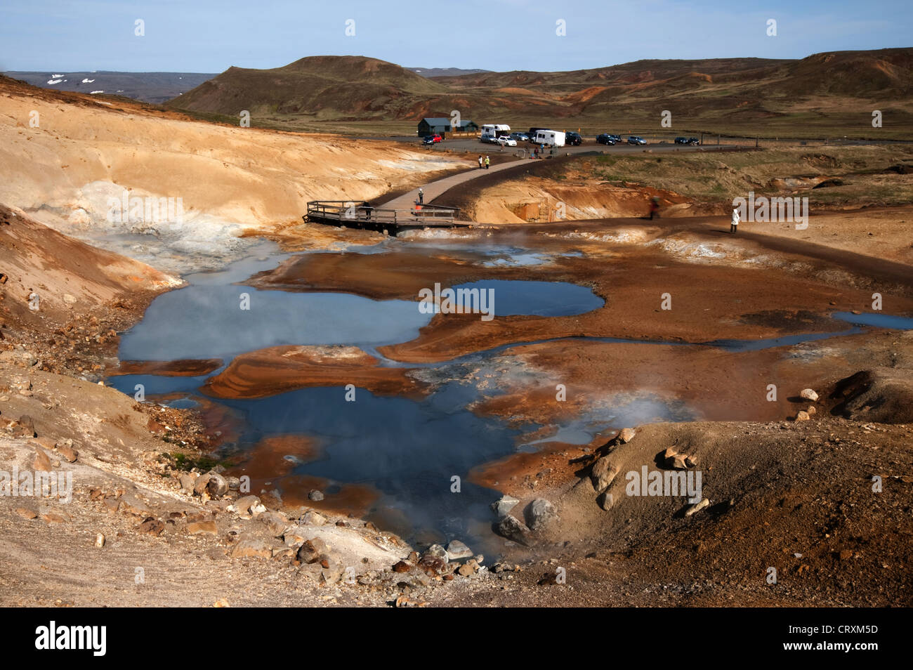 Iceland Europe Arctic Seltun thermal area Krysuvik hot springs ...