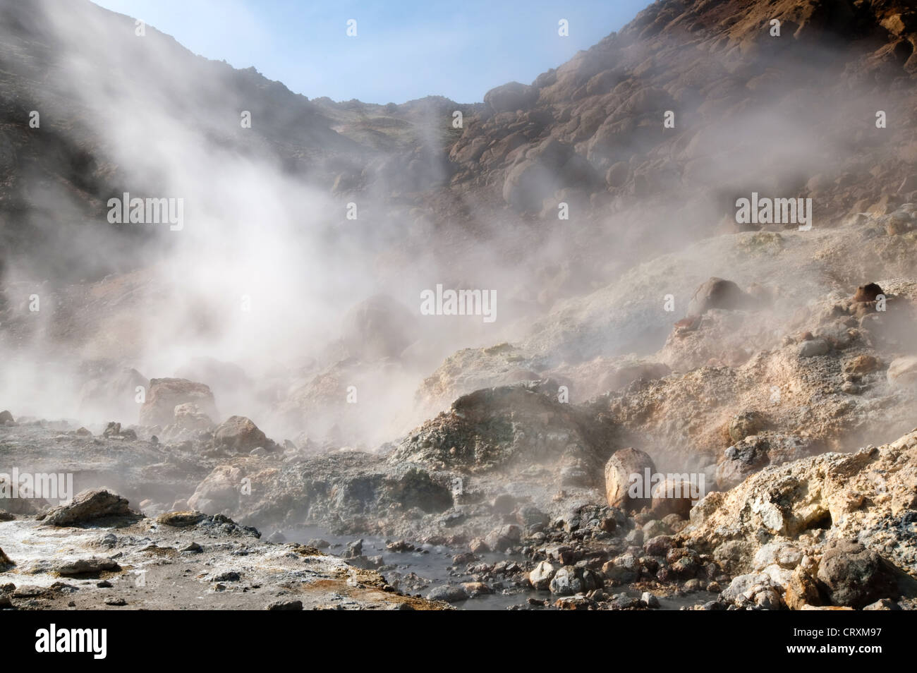 Iceland Europe Arctic Seltun thermal area Krysuvik hot springs ...