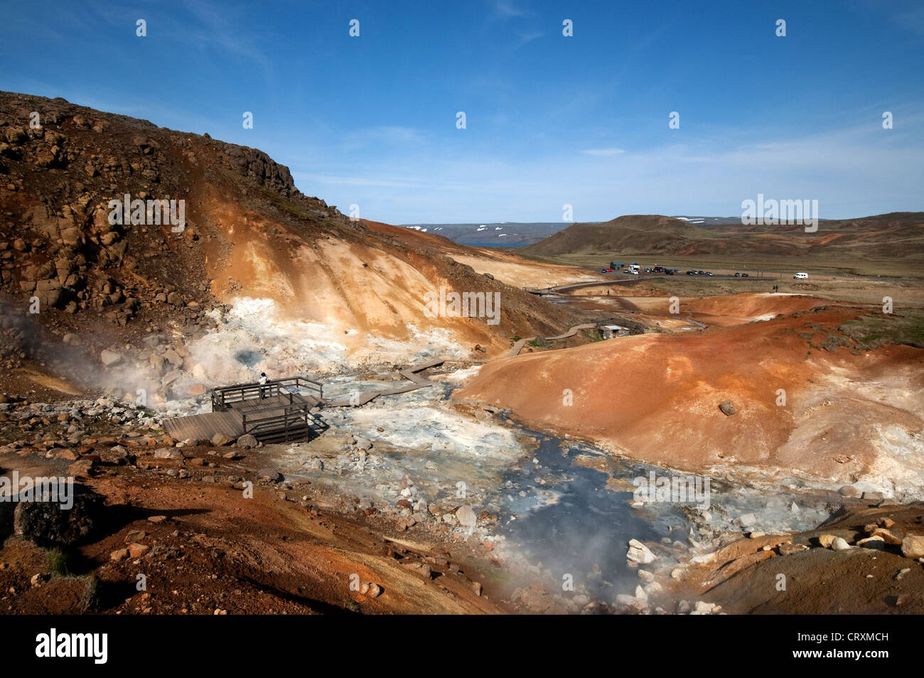 Iceland Europe Arctic Seltun thermal area Krysuvik hot springs ...
