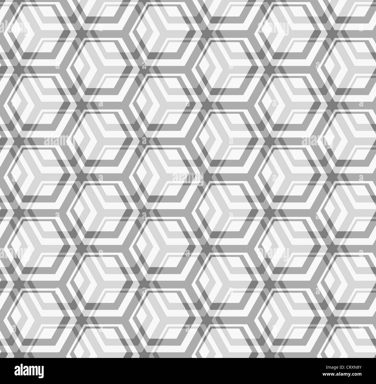 Seamless texture - the intersection of gray hexagons Stock Photo - Alamy