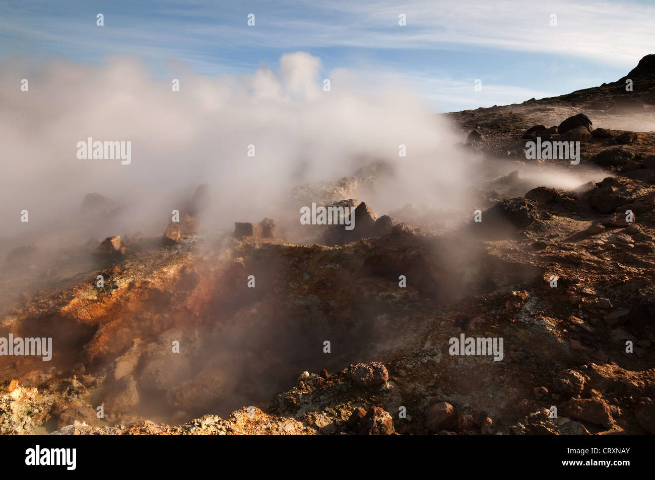 Iceland Europe Arctic Seltun thermal area Krysuvik hot springs ...