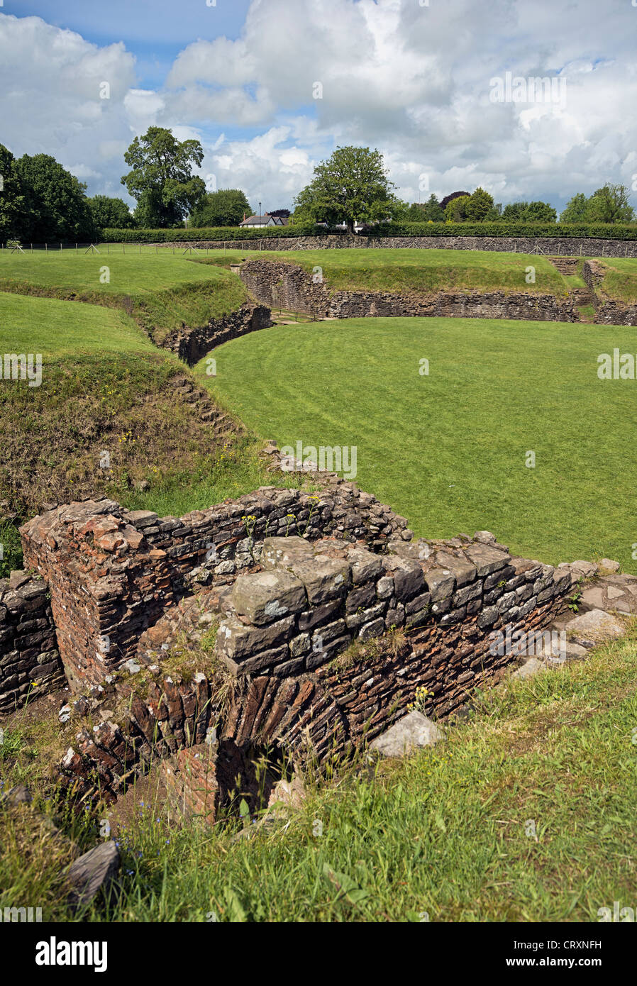 Roman Amphitheater, Caerleon, Wales Stock Photo - Alamy