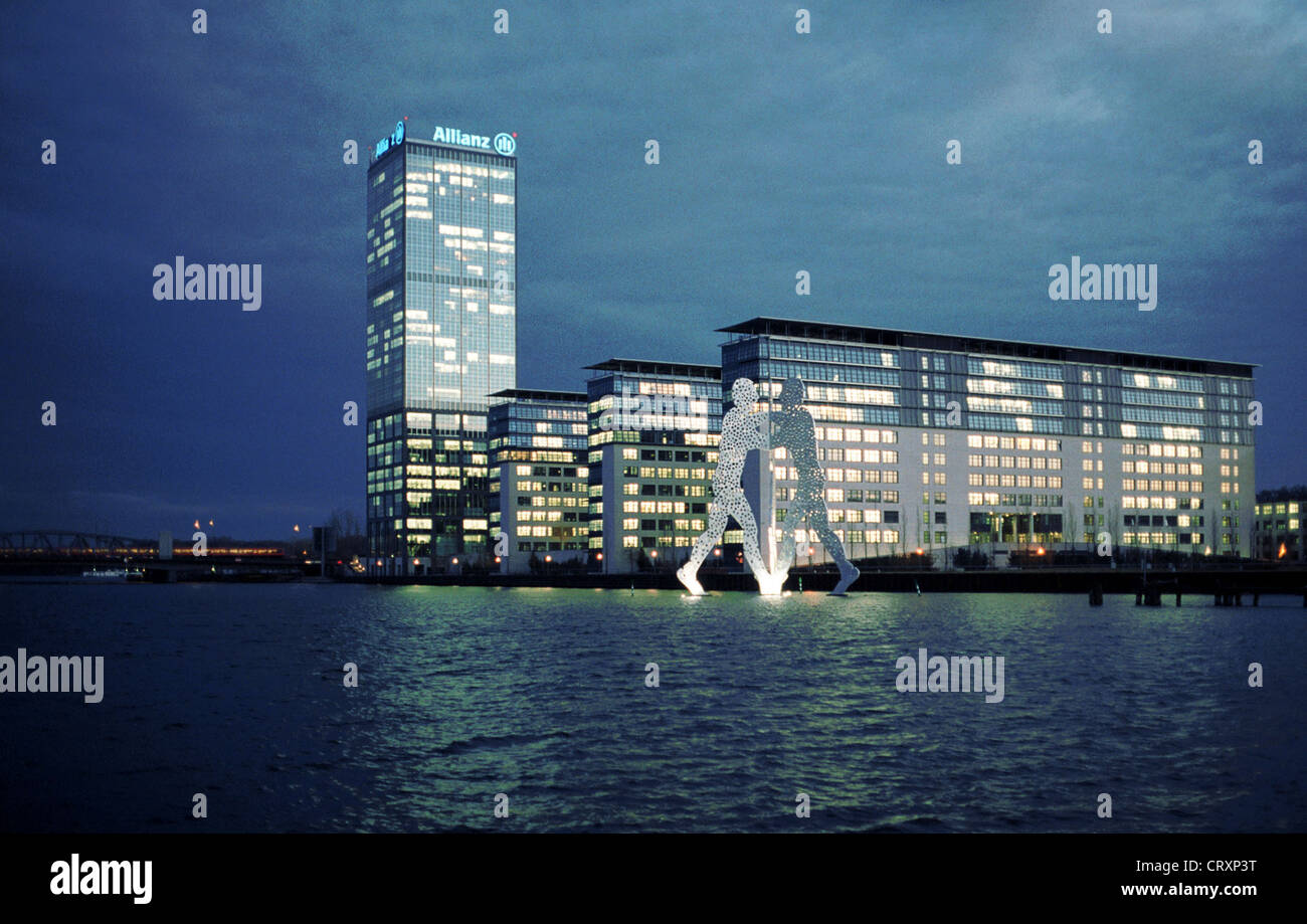 the Treptowers with the high-rise of Allianz AG, Berlin Stock Photo - Alamy